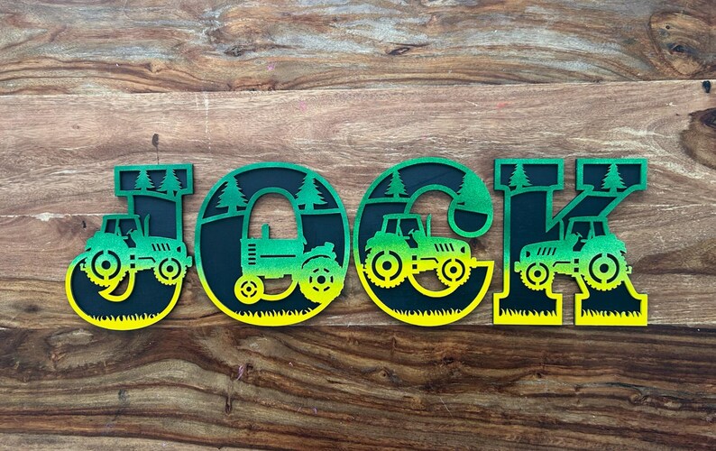 Handmade Tractor Theme Name Sign: Farm Nursery Decor - Etsy