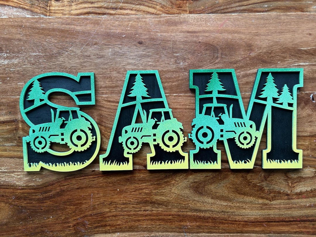 Handmade Tractor Theme Name Sign: Farm Nursery Decor - Etsy