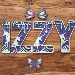 Handmade Unicorn Name Sign: Children's Bedroom Decor - Etsy