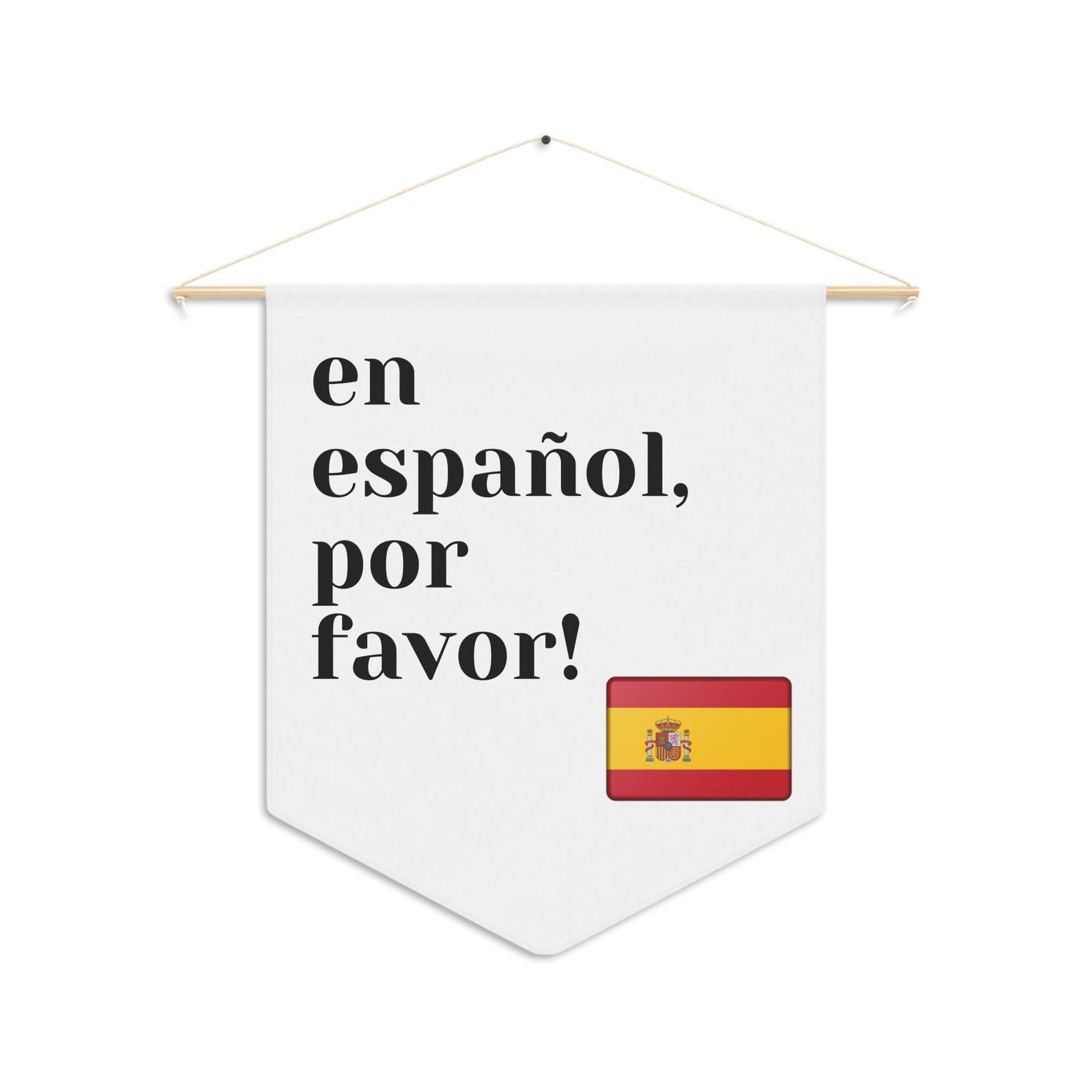 Pennant Banner, Spanish Flag Decoration for Students, Typewriter Font ...