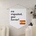 Pennant Banner, Spanish Flag Decoration for Students, Typewriter Font ...