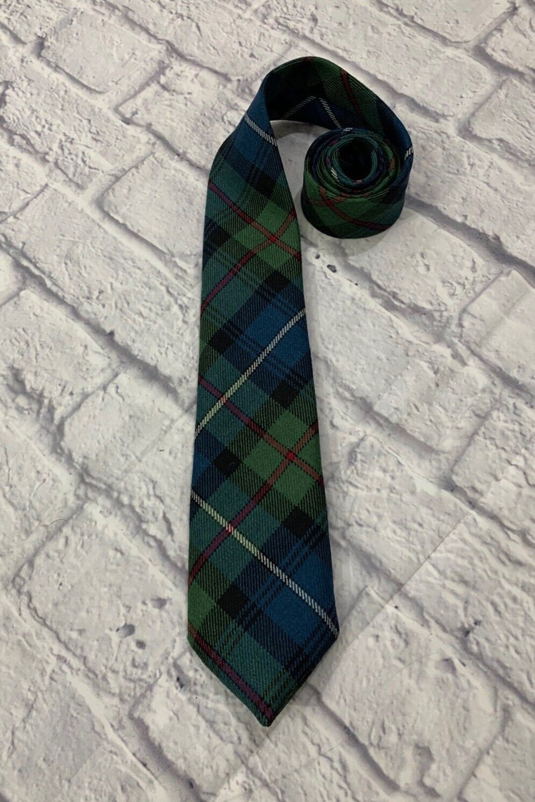 Edgar of Scotland Tie Vintage Wool Plaid - Etsy