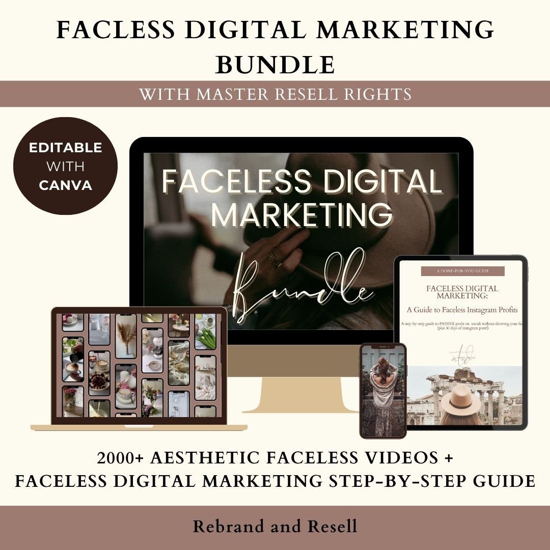 Faceless DIGITAL MARKETING Bundle - 2000+ Trending Reel Videos and Step ...