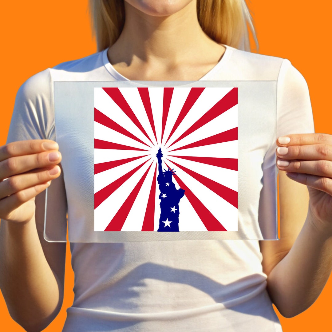 Statue of Liberty America DTF Transfer 4th of July, Dtf Transfer Ready ...