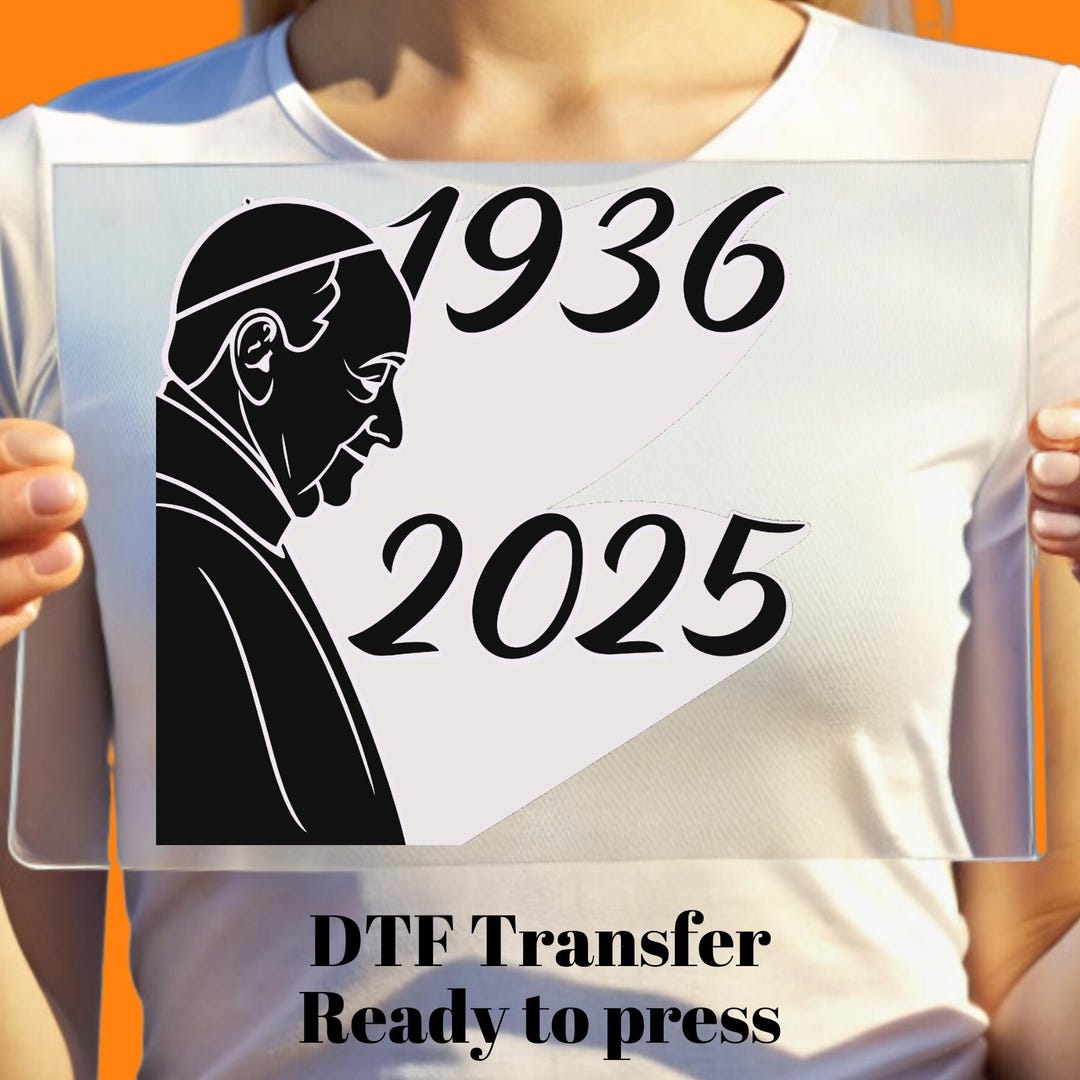 Pope Francis DTF Transfer Ready to Press, Catholic Vatican Heat Press ...
