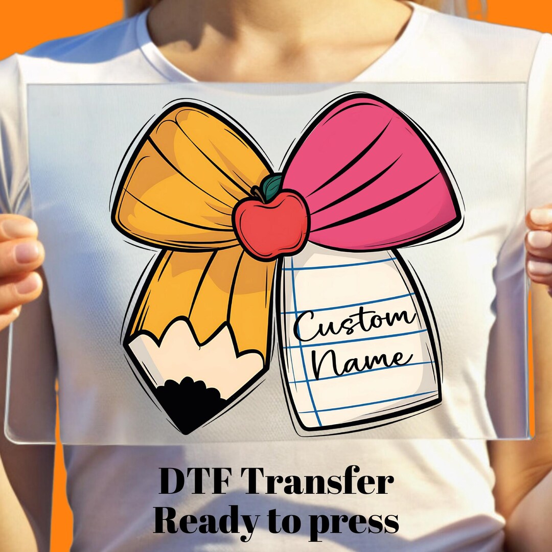 Custom Teacher Name DTF Transfer: Trendy Ready to Press Design - Etsy
