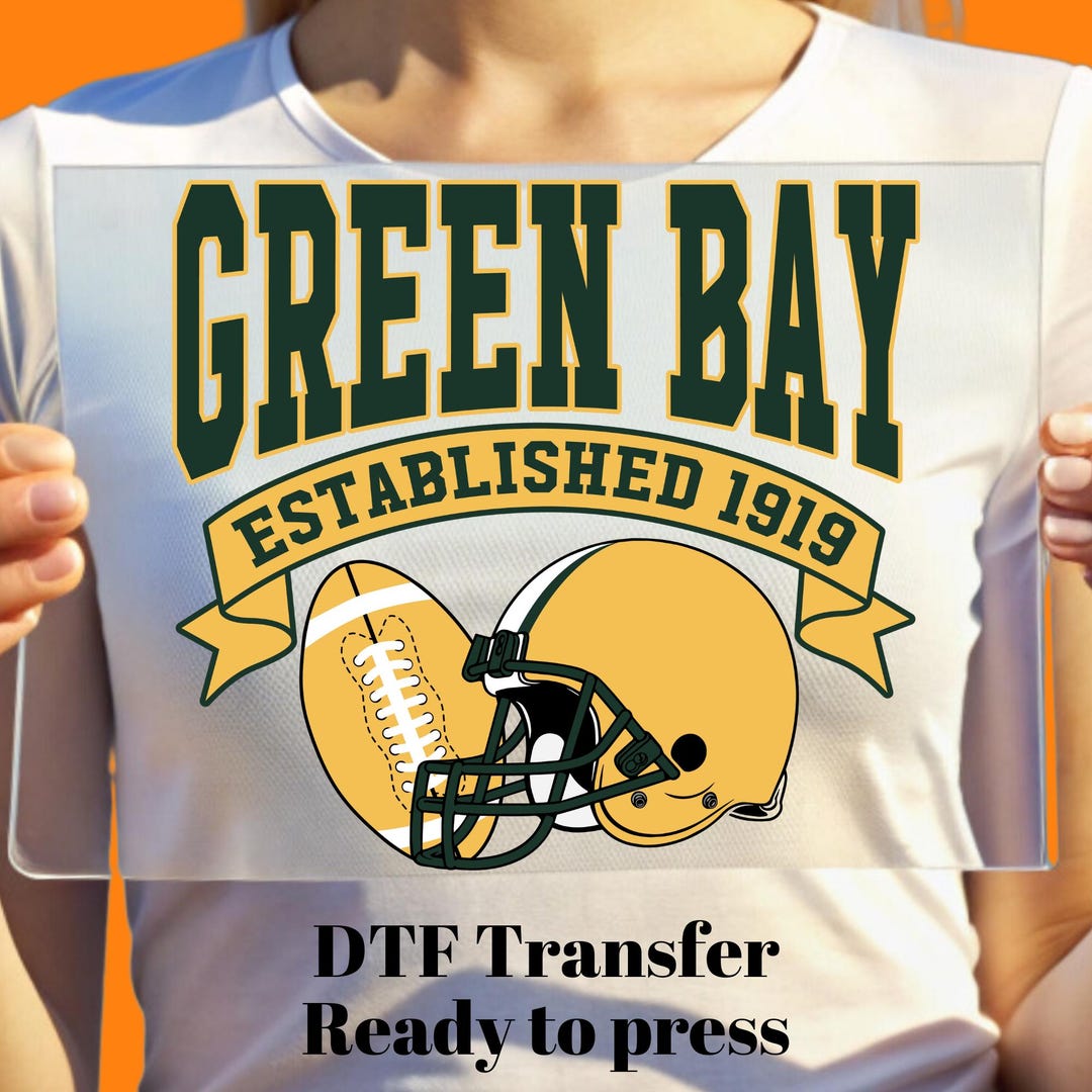Green Bay Football DTF Transfers, Football Game Day Ready to Press ...