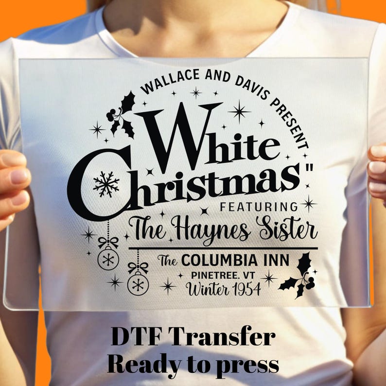 White Christmas Ready to Press, DTF Transfers, Bulk Dtf Transfer, Gang ...