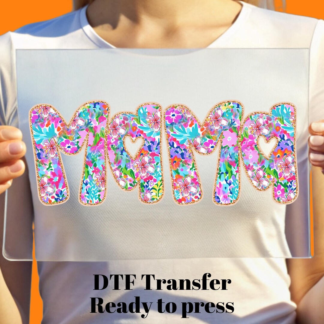 Preppy Floral Mama DTF Transfer, Floral Mama Dtf Ready to Press, Bulk ...