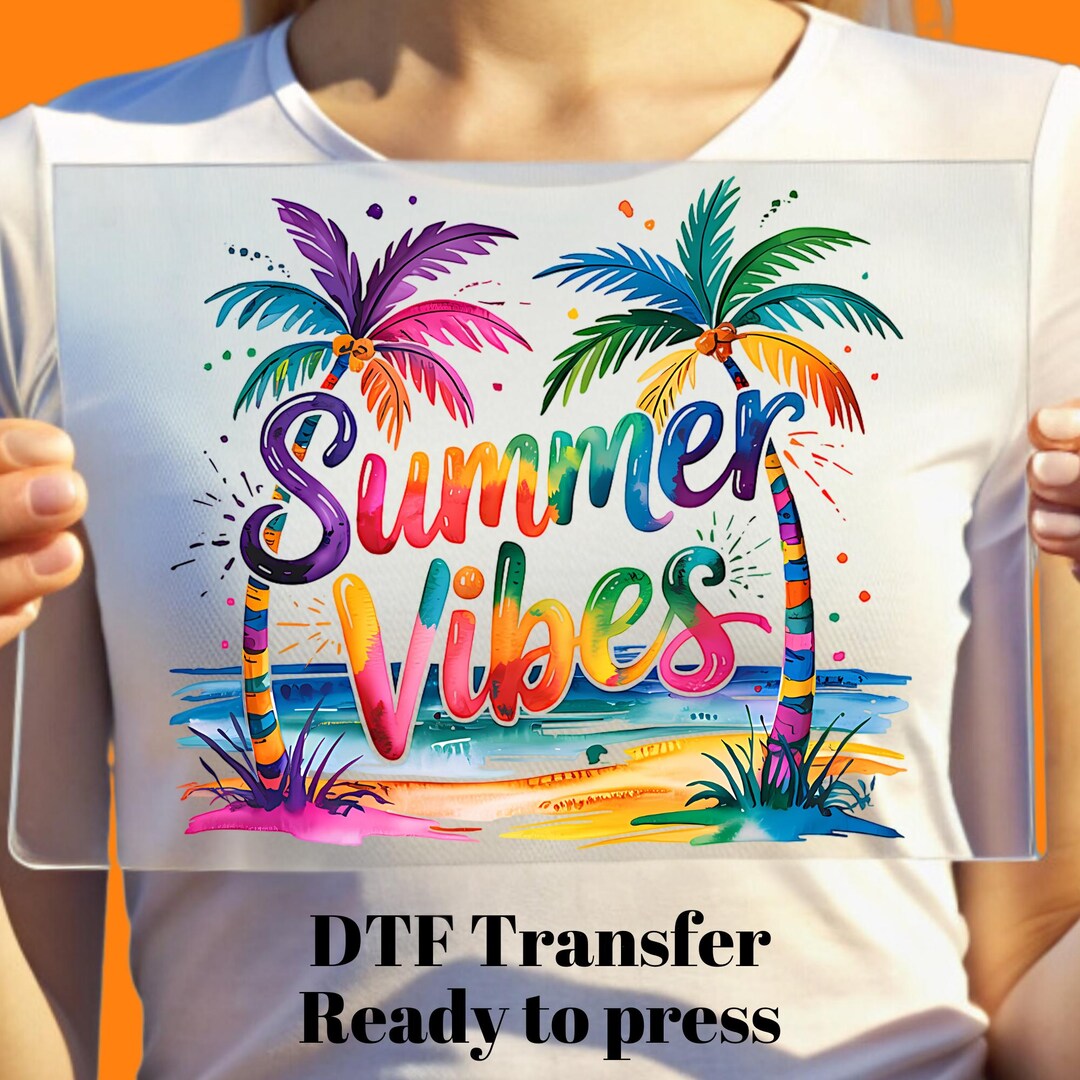 Summer Vibes DTF Transfer, Retro Summer Ready to Press, Summer DTF ...