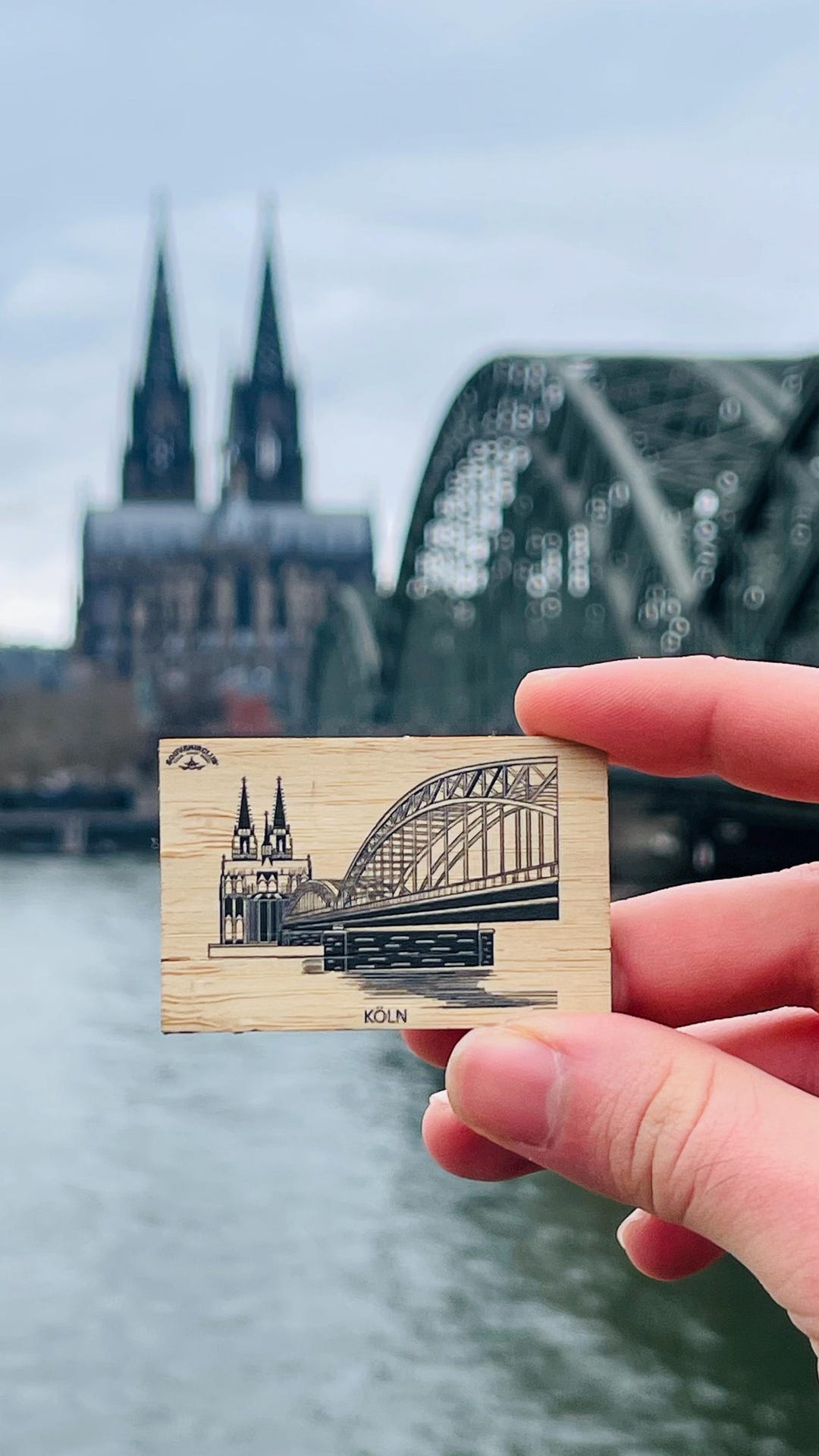 Cologne Cathedral and Hohenzollern Bridge - Bamboo Magnet - Etsy