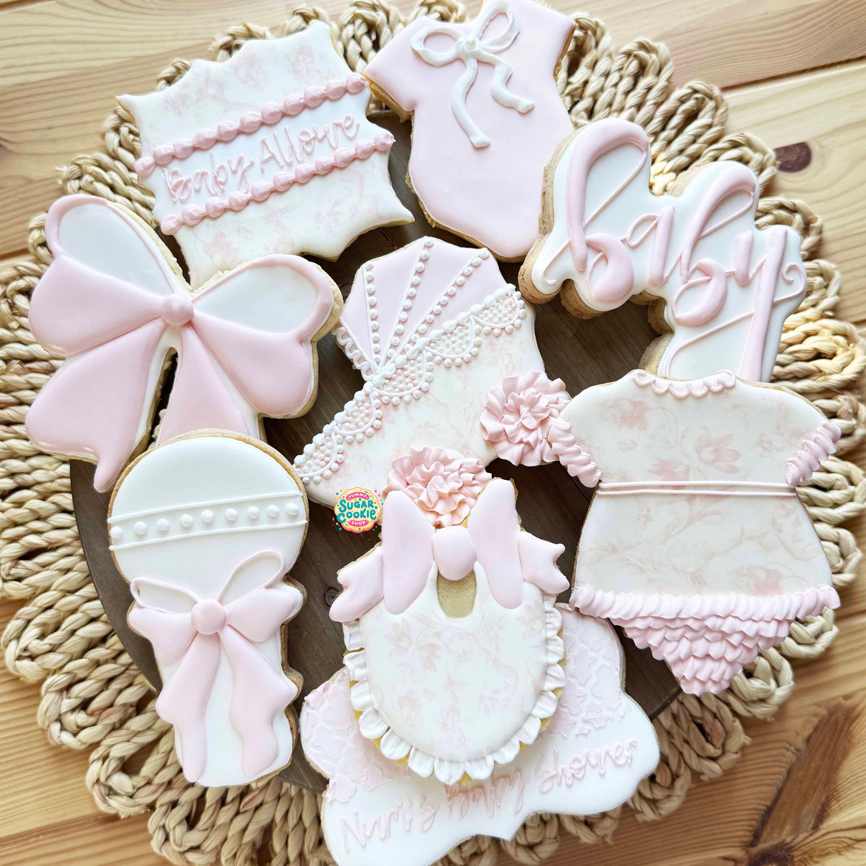 Dainty Pink Baby Shower Sugar Cookies - Etsy