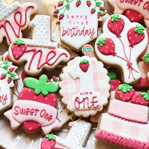 Berry First Birthday Sugar Cookies - Etsy