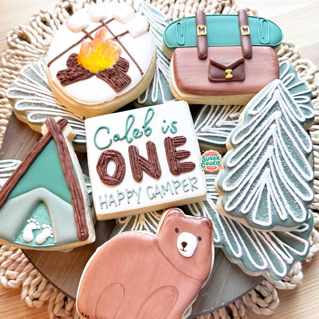 One Happy Camper First Birthday Sugar Cookies - Etsy