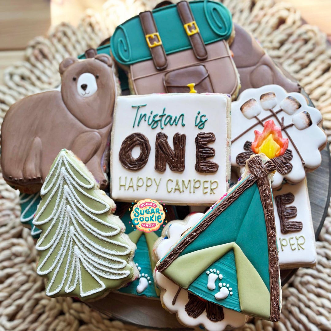 One Happy Camper First Birthday Sugar Cookies - Etsy