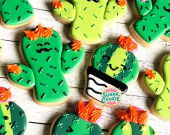 Cactus Cookies • Cute Cookies • Plant Cookies • Gift Cookies • Cactus ...