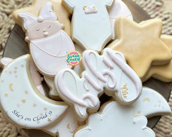 On Cloud Nine Baby Shower Cookies - Etsy