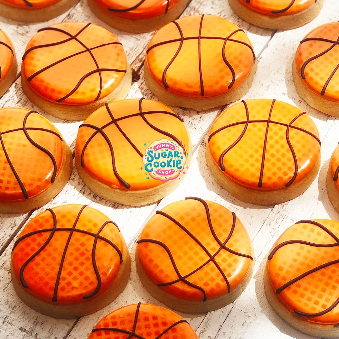 Basketball Sugar Cookies - Etsy
