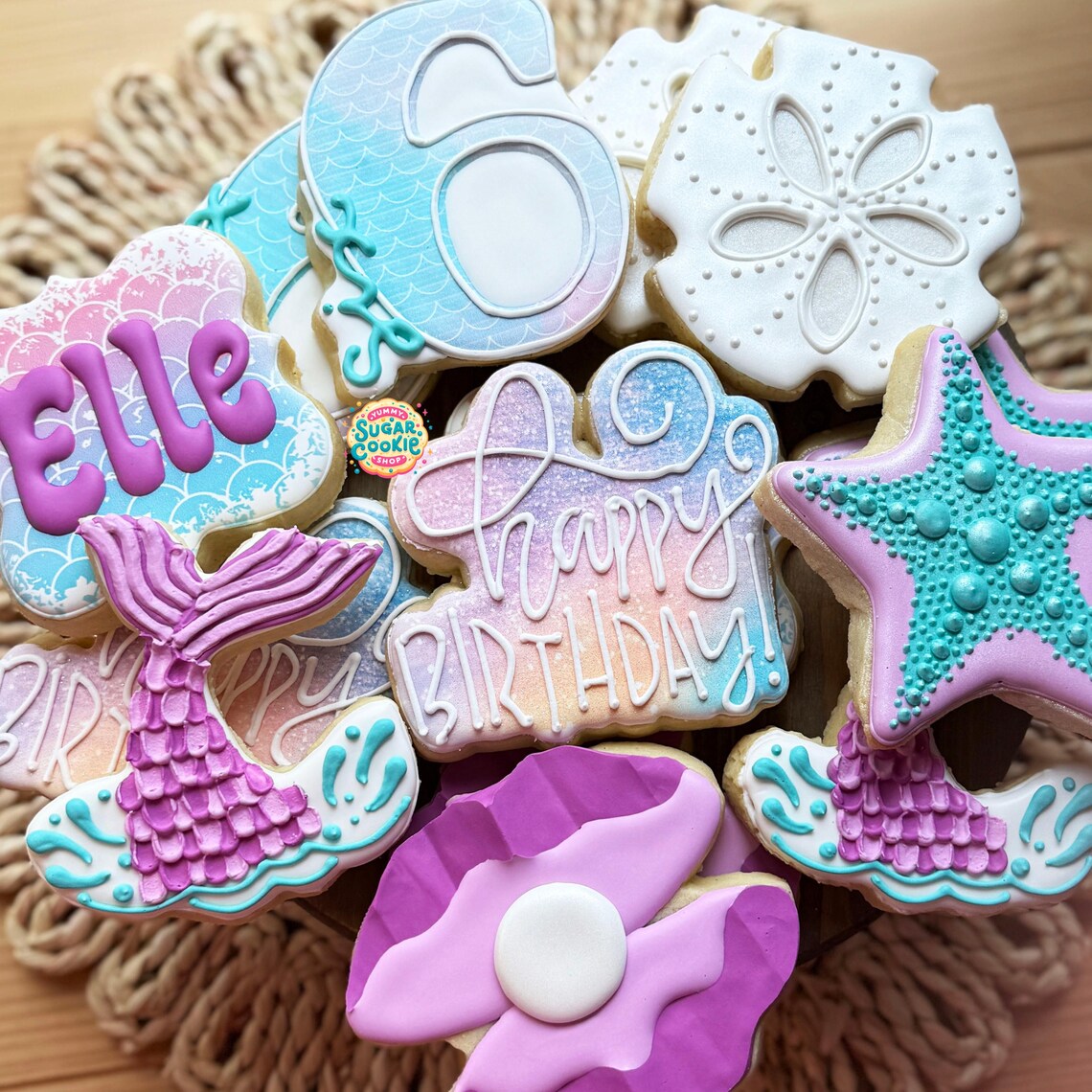 Mermaid Birthday Sugar Cookies - Etsy
