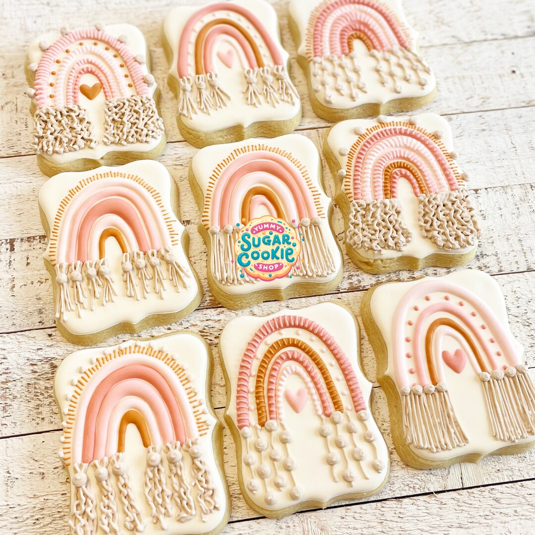 Boho Rainbow Sugar Cookies - Etsy