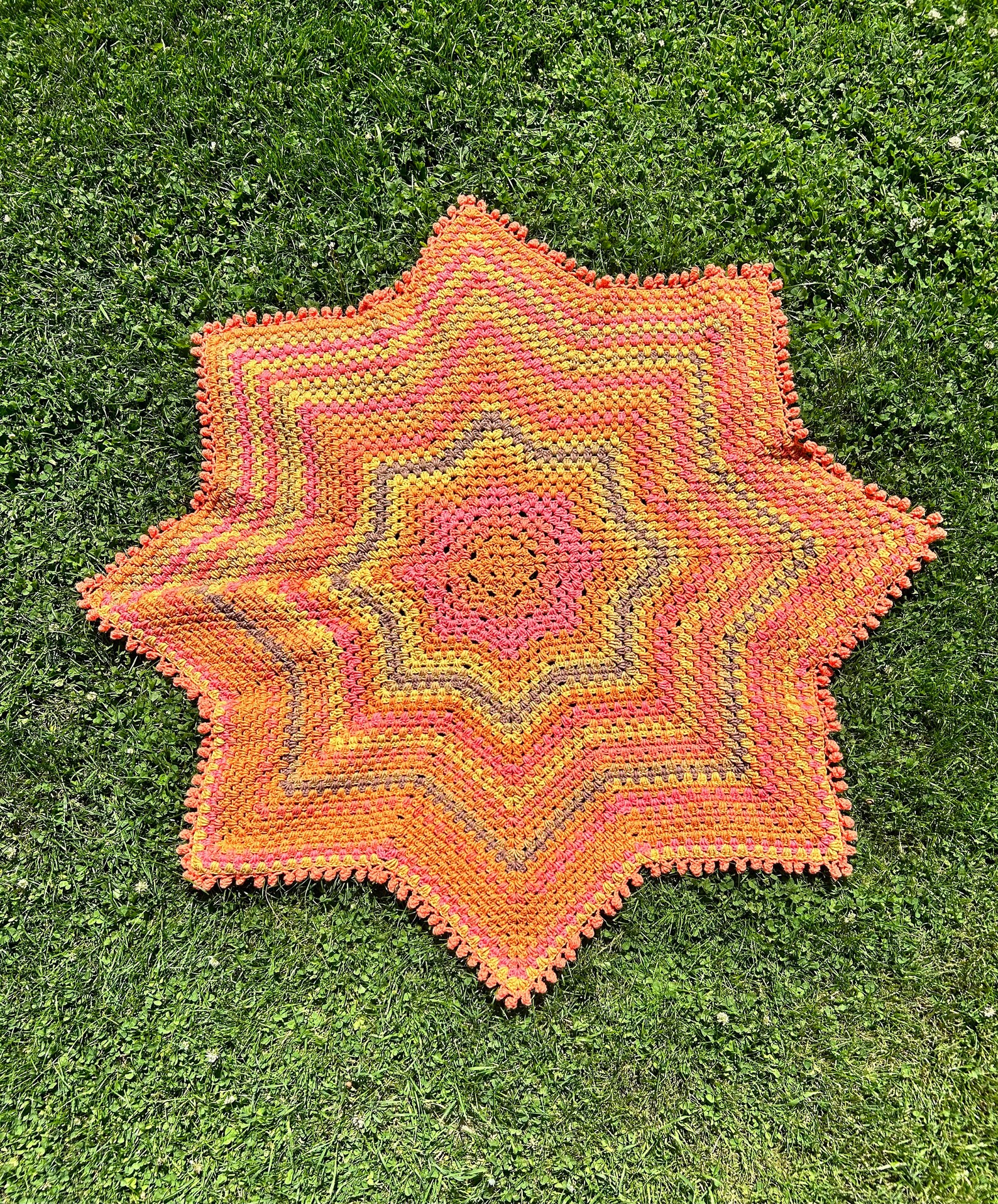 Bursting Star Crochet Afghan - Etsy