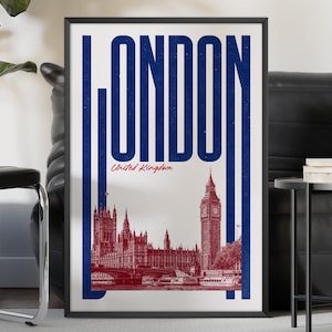 London Wall Art, London Poster, London Art Print, London Skyline ...