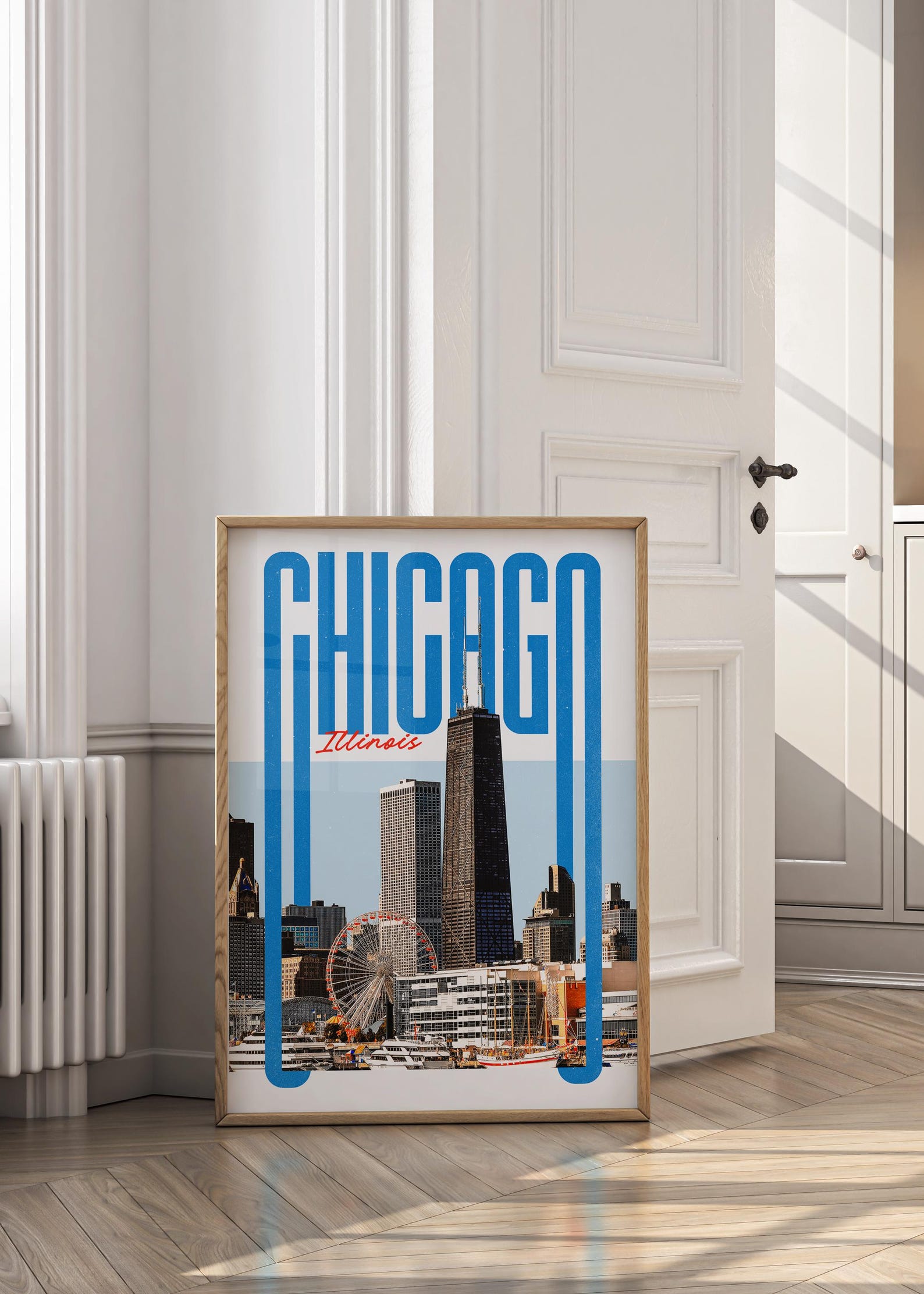 Chicago Wall Art Print, Chicago Poster, Chicago Art Print, Chicago ...