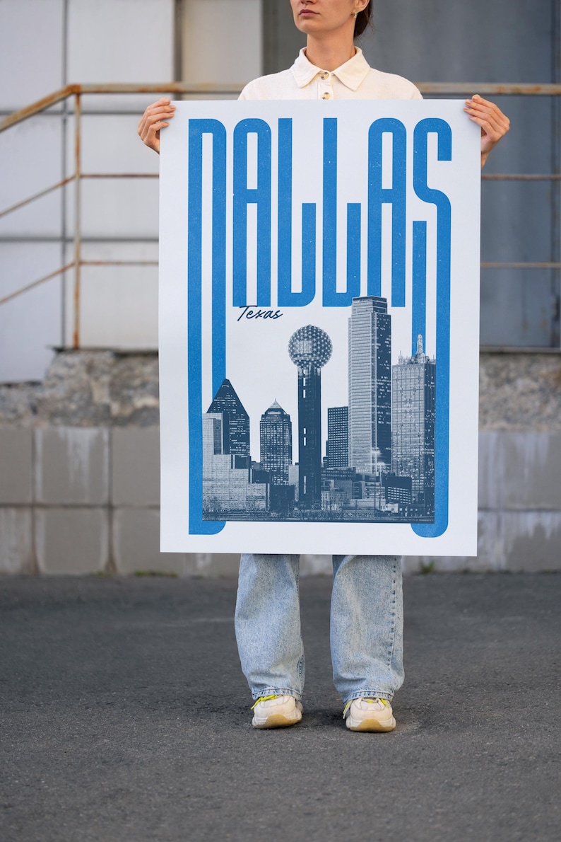 Dallas Wall Art Print, Dallas Poster, Dallas Art Print, Denver Skyline ...