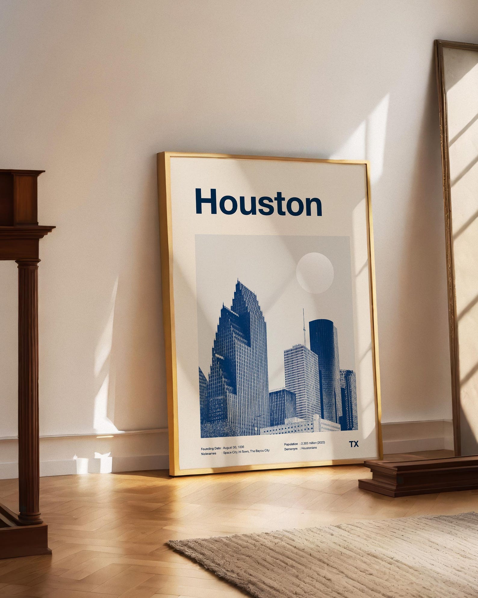 Houston Wall Art Print, Houston Poster, Houston Art Print, Houston ...