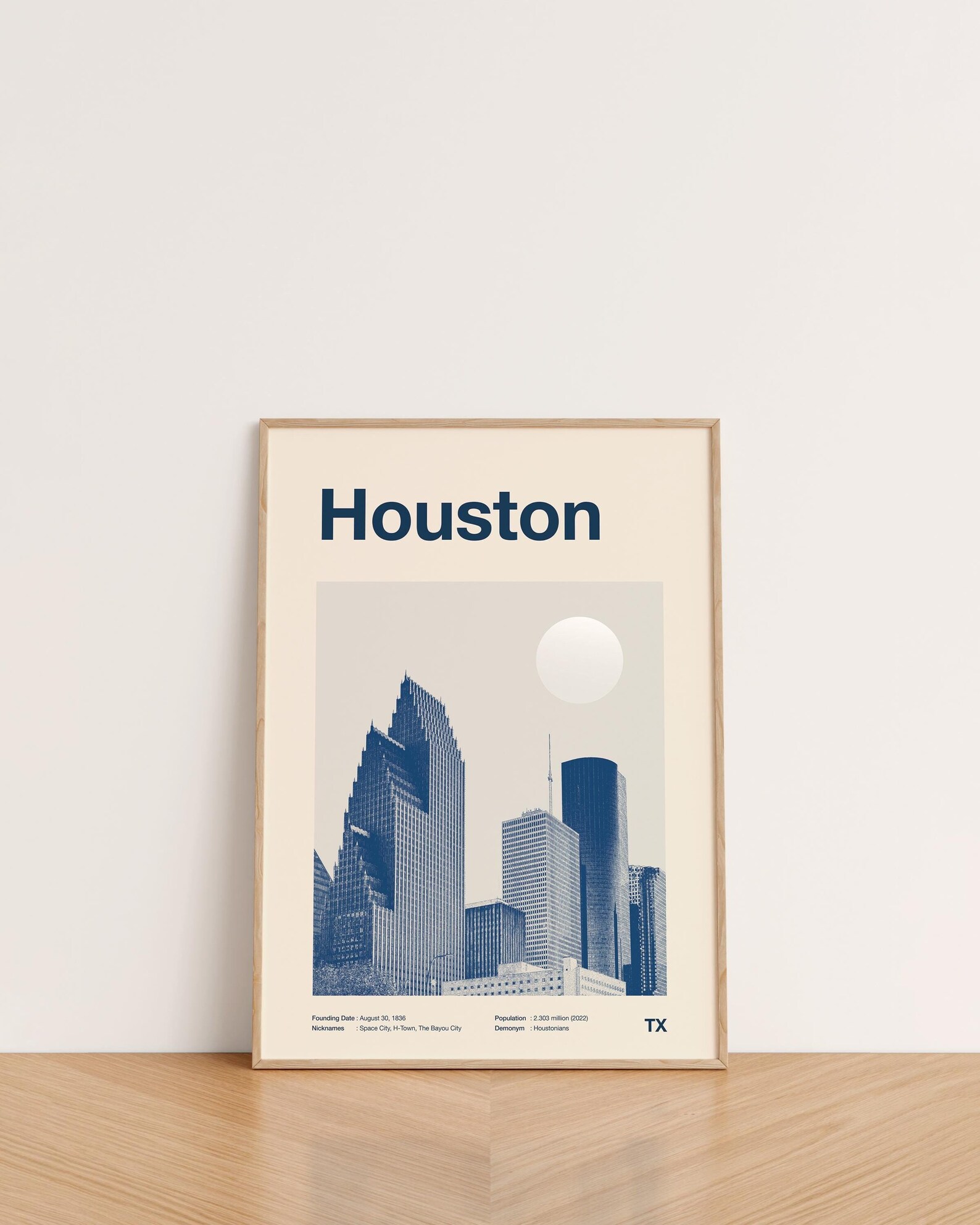 Houston Wall Art Print, Houston Poster, Houston Art Print, Houston ...