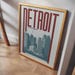 Detroit Wall Art Print, Detroit Poster, Detroit Art Print, Detroit ...