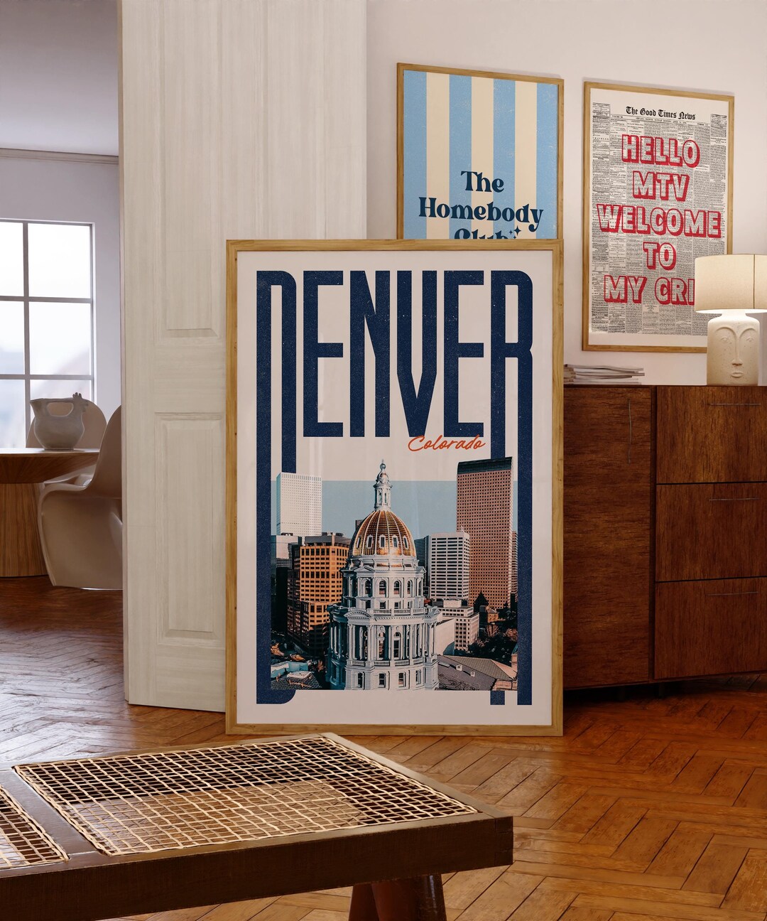 Denver Wall Art Print, Denver Poster, Denver Art Print, Denver Skyline ...