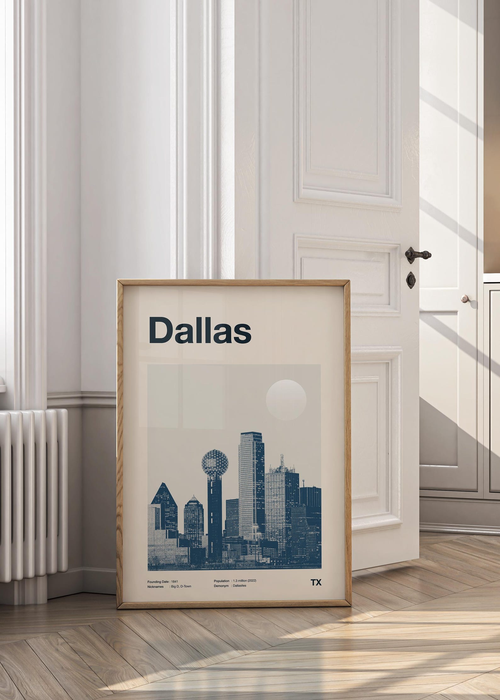 Dallas Wall Art Print, Dallas Poster, Dallas Art Print, Dallas Skyline ...