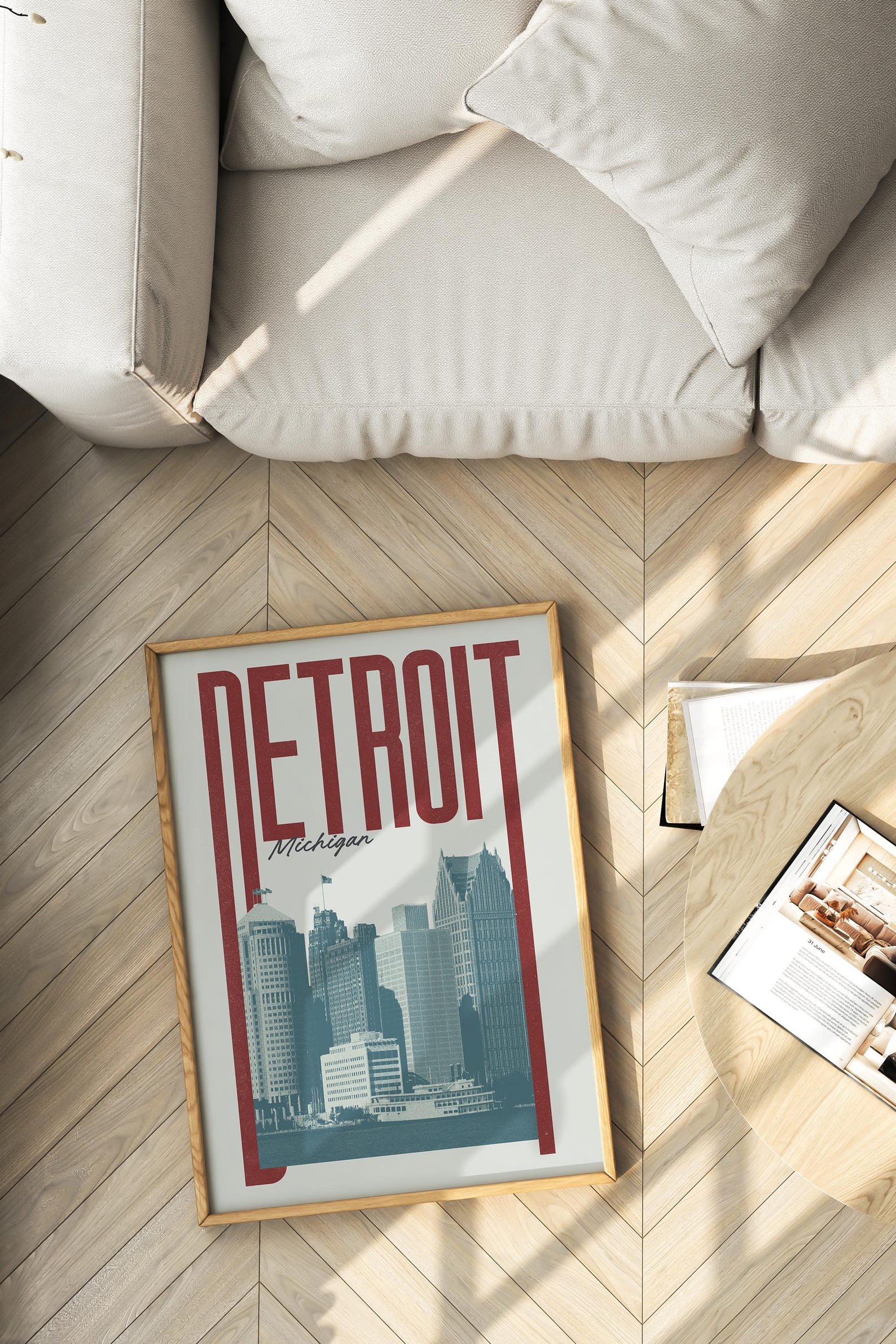Detroit Wall Art Print, Detroit Poster, Detroit Art Print, Detroit ...