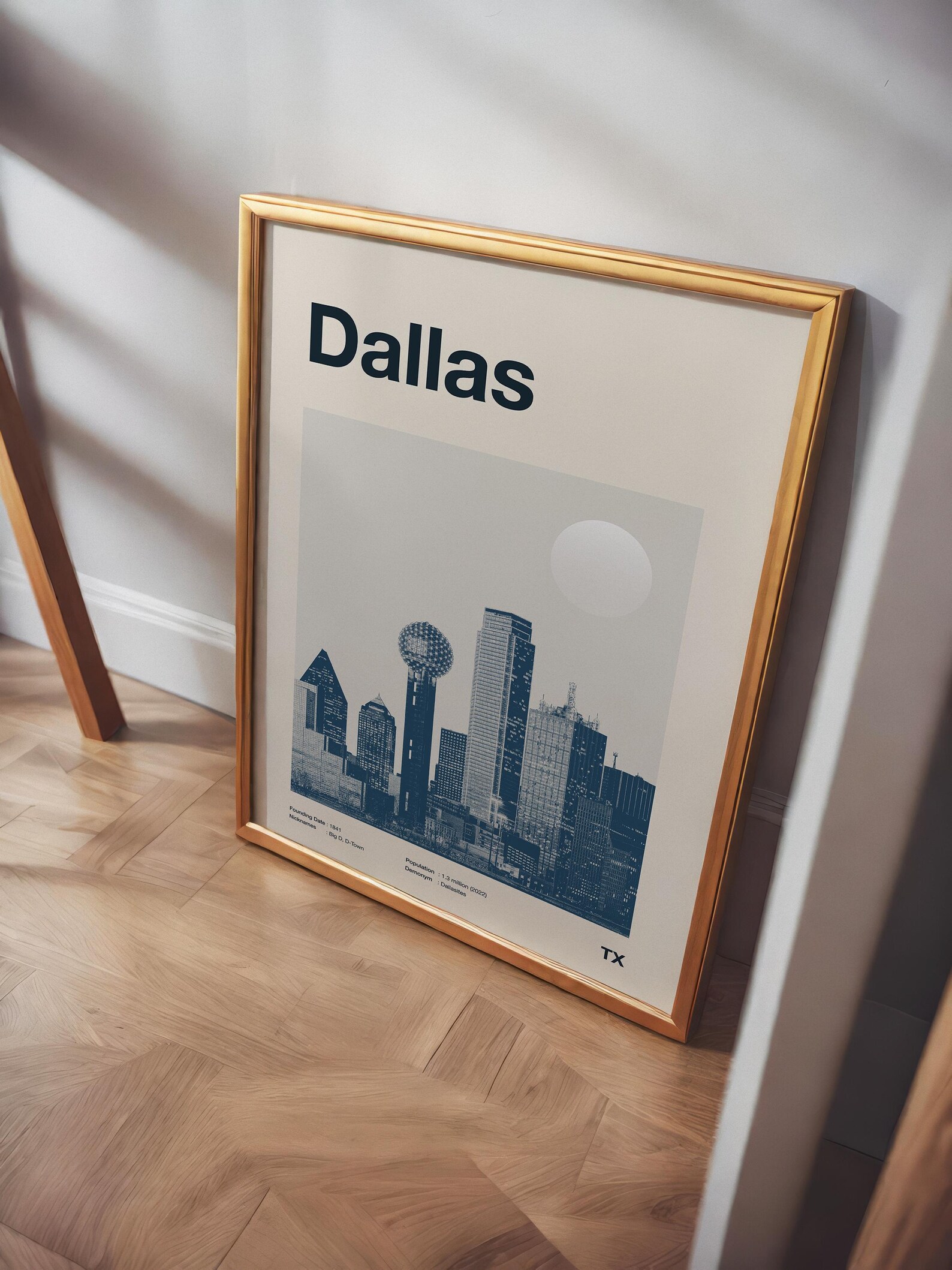 Dallas Wall Art Print, Dallas Poster, Dallas Art Print, Dallas Skyline ...