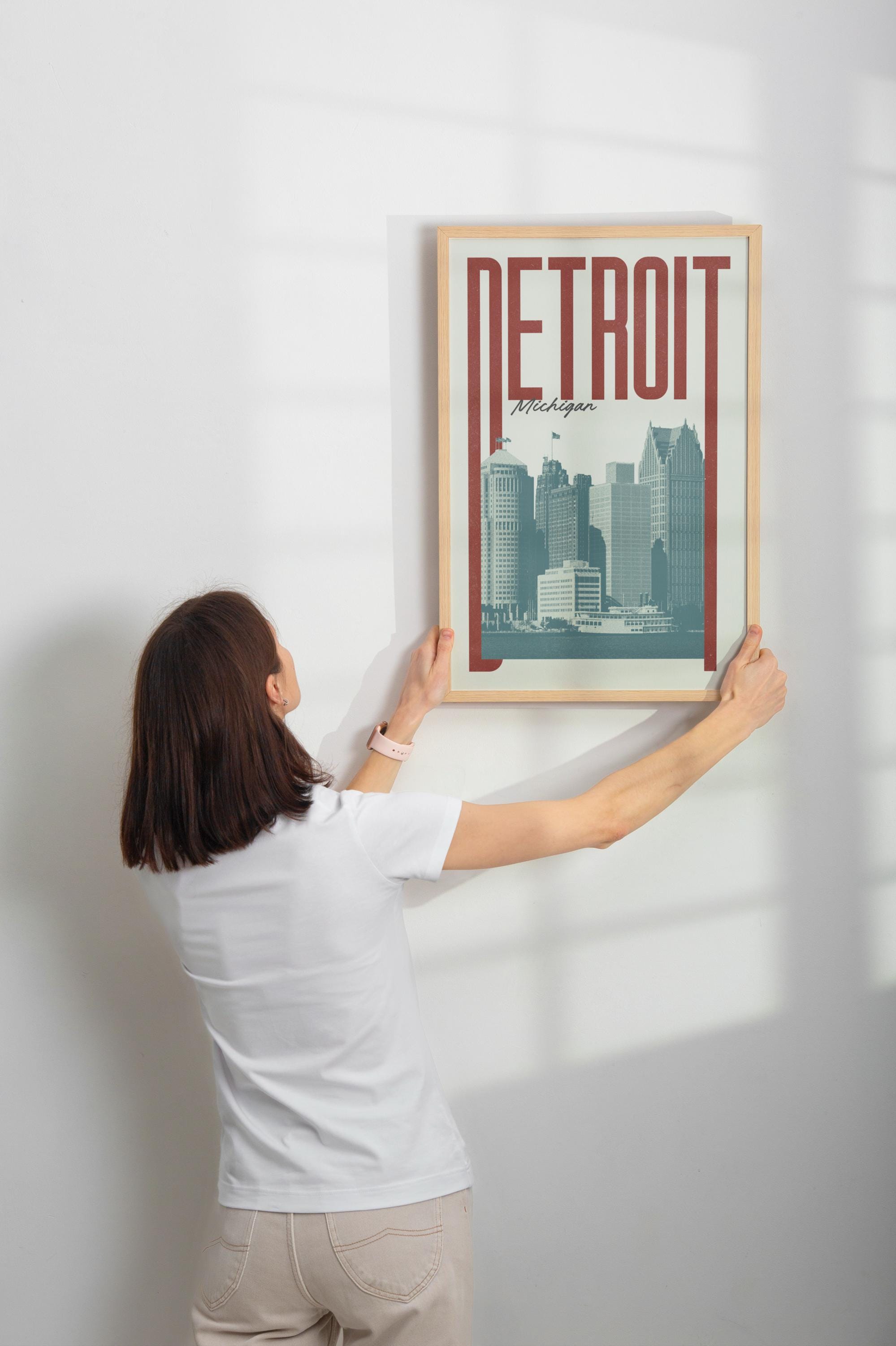 Detroit Wall Art Print, Detroit Poster, Detroit Art Print, Detroit ...