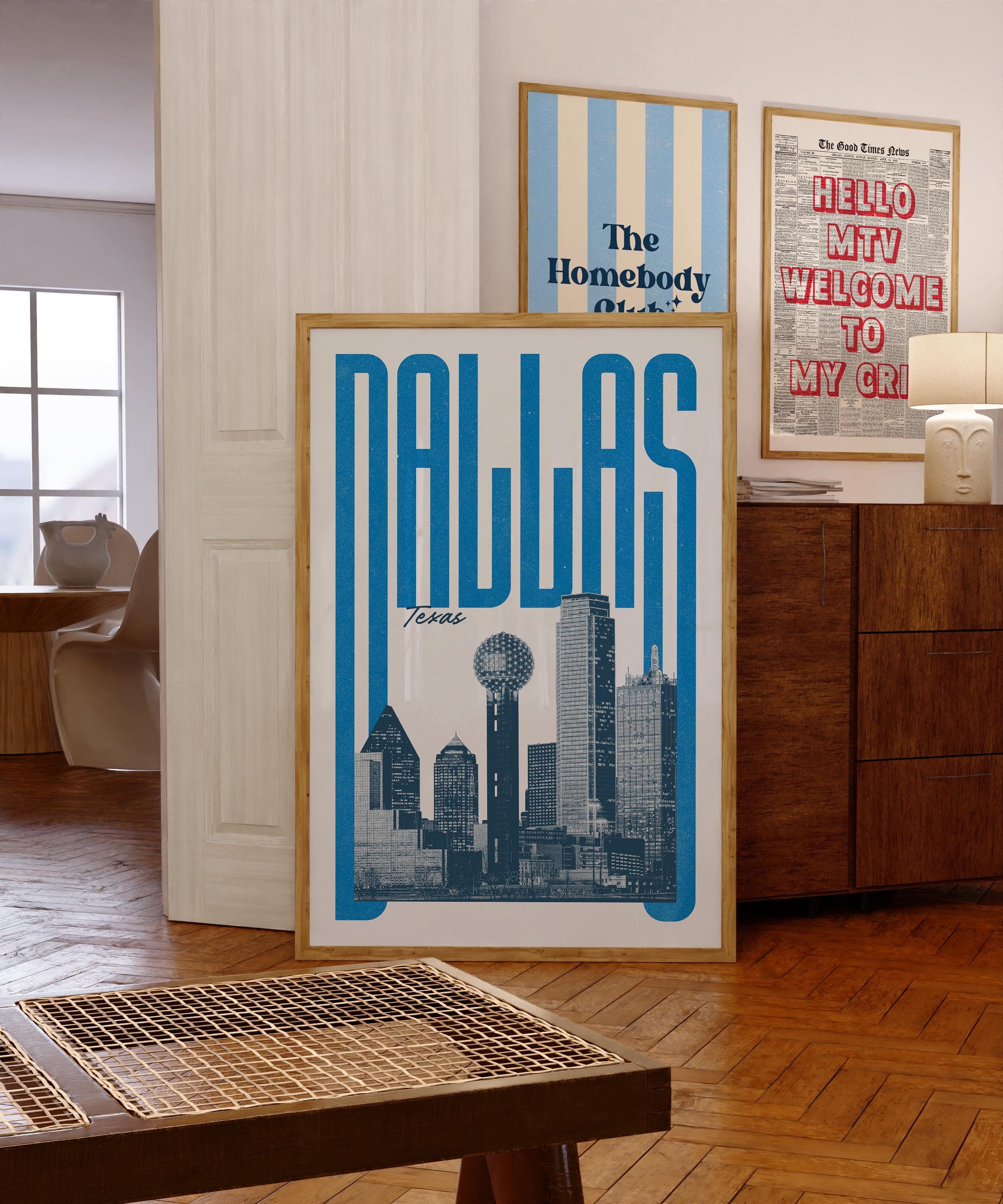 Dallas Wall Art Print, Dallas Poster, Dallas Art Print, Denver Skyline ...