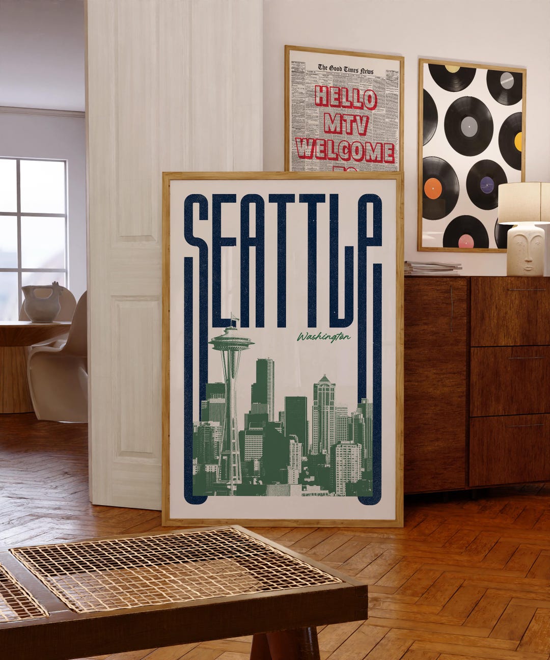 Seattle Wall Art Print, Seattle Poster, Seattle Art Print, Seattle ...
