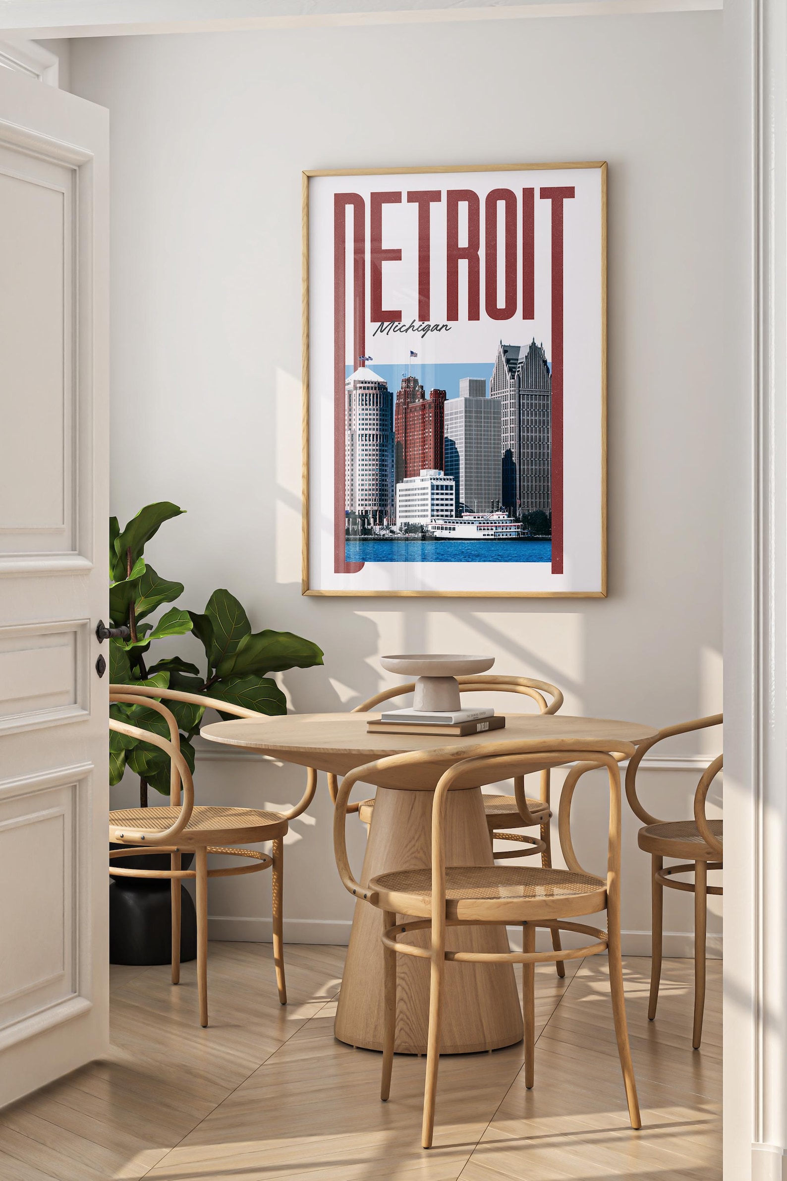 Detroit Wall Art Print, Detroit Poster, Detroit Art Print, Detroit ...