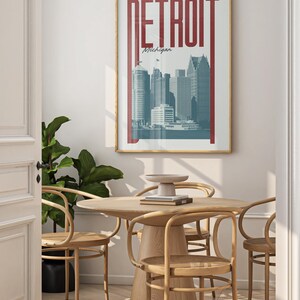 Detroit Wall Art Print, Detroit Poster, Detroit Art Print, Detroit ...