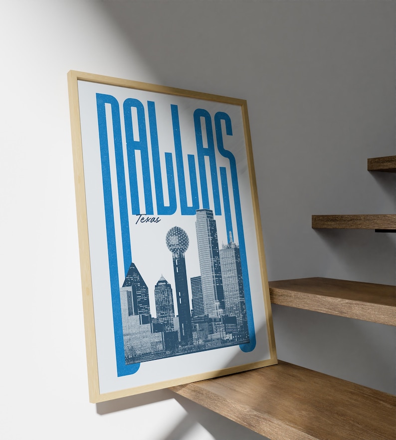 Dallas Wall Art Print, Dallas Poster, Dallas Art Print, Denver Skyline ...