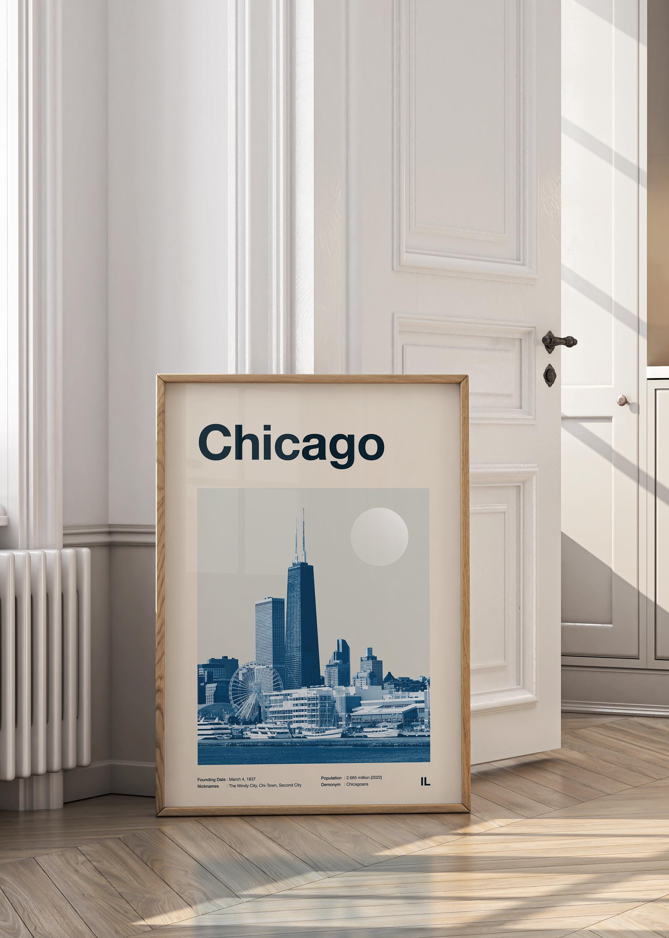 Chicago Wall Art Print, Chicago Poster, Chicago Art Print, Chicago ...