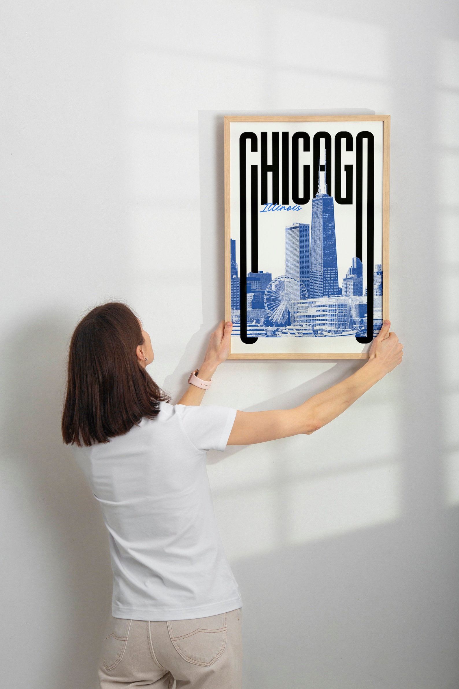 Chicago Wall Art Print, Chicago Poster, Chicago Art Print, Chicago ...