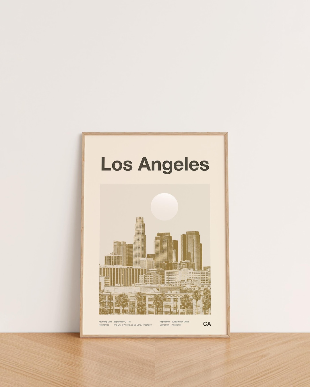 Los Angeles Wall Art, Los Angeles Poster, Los Angeles Art Print, Los ...