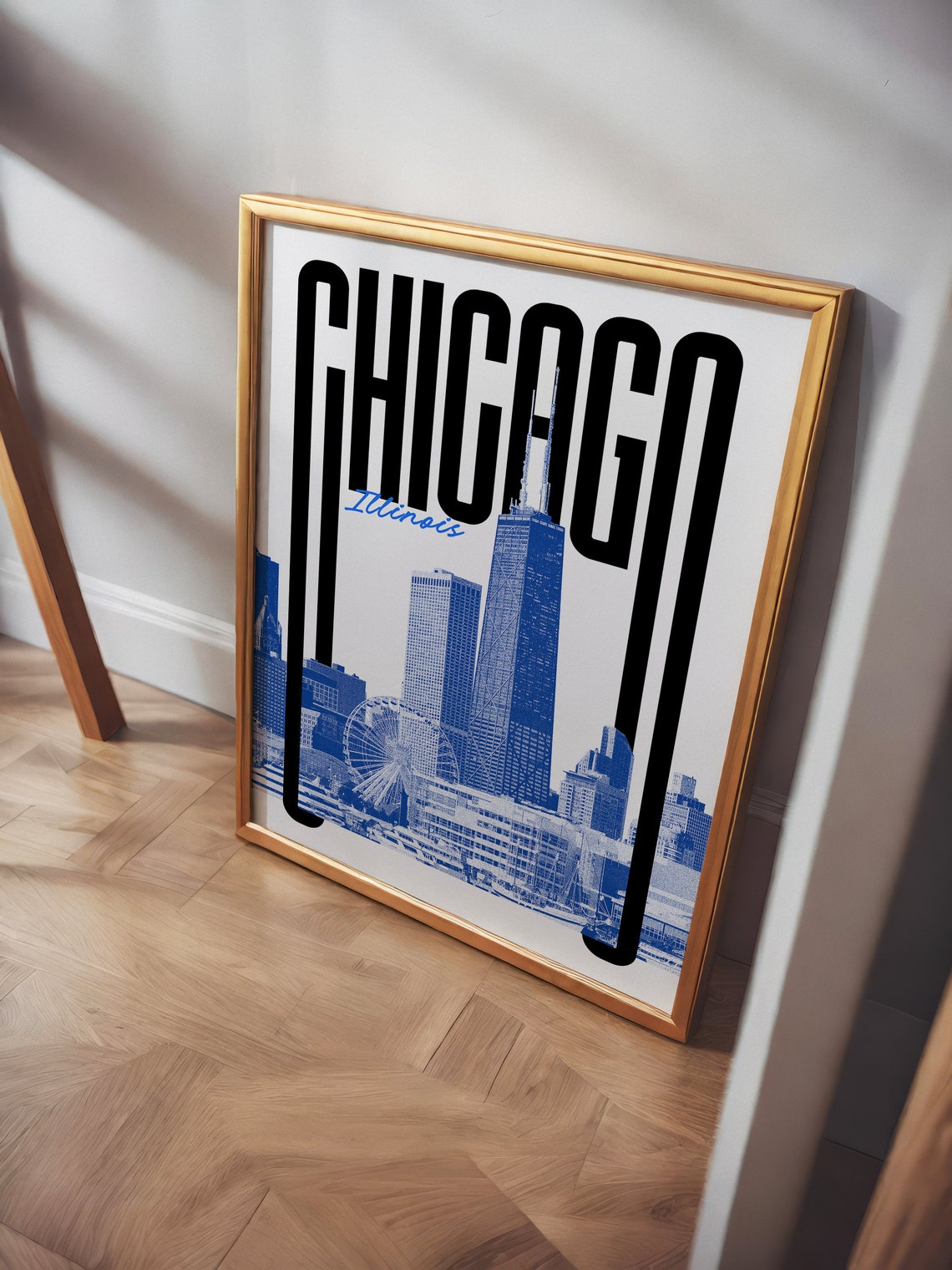 Chicago Wall Art Print, Chicago Poster, Chicago Art Print, Chicago ...