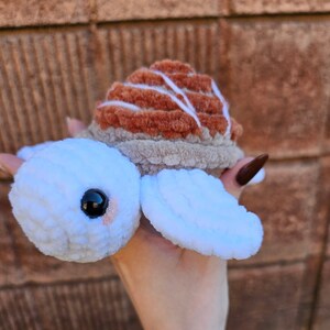 Cinnamon Bun Sea Turtle Plushie - Small - Stuffed Animal - Amigurumi ...
