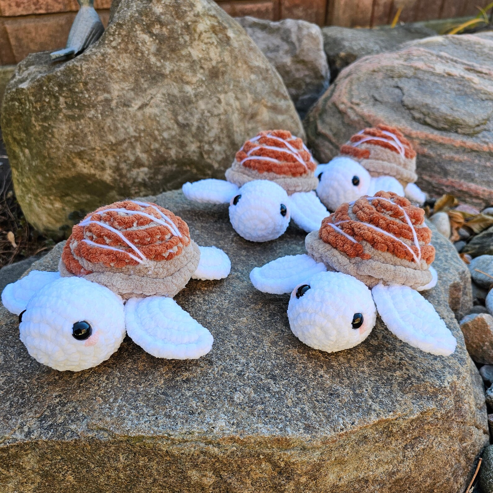 Cinnamon Bun Sea Turtle Plushie - Small - Stuffed Animal - Amigurumi ...