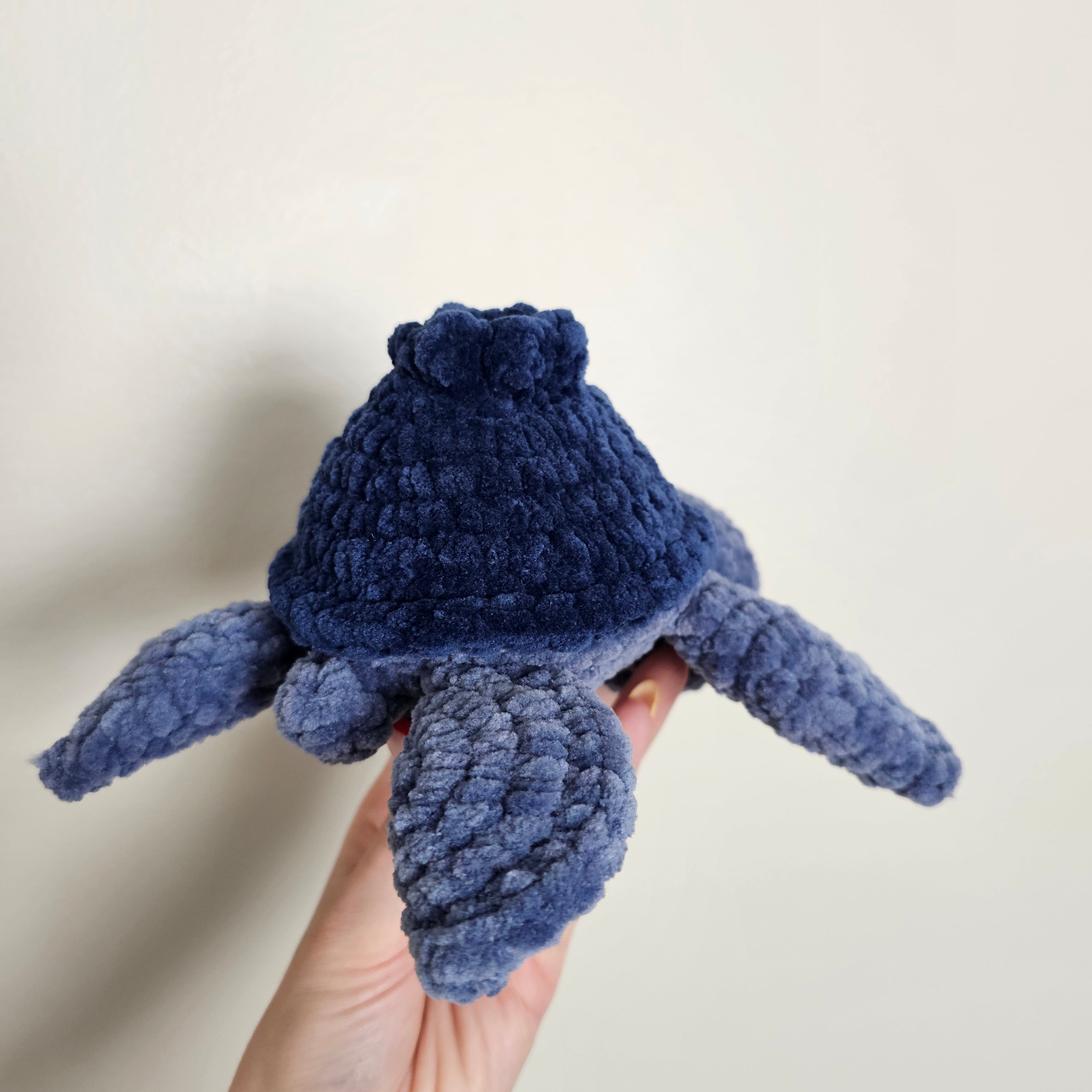 Blueberry Sea Turtle Crochet Plushie - Small - Stuffed Animal ...