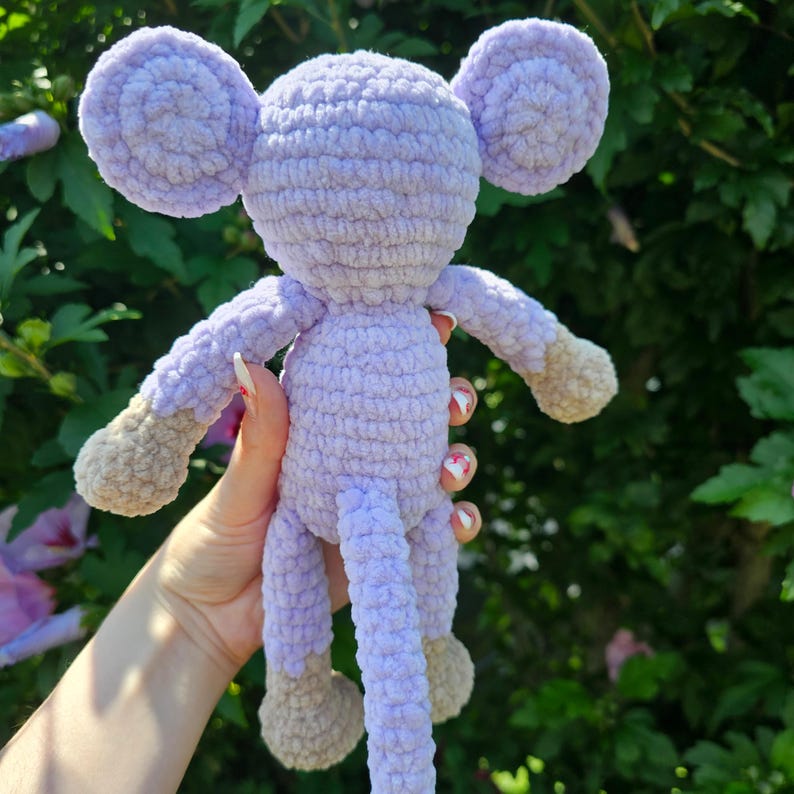 Crochet Lilac Monkey Purple Monkey Plushie Amigurumi Stuffed Animal - Etsy