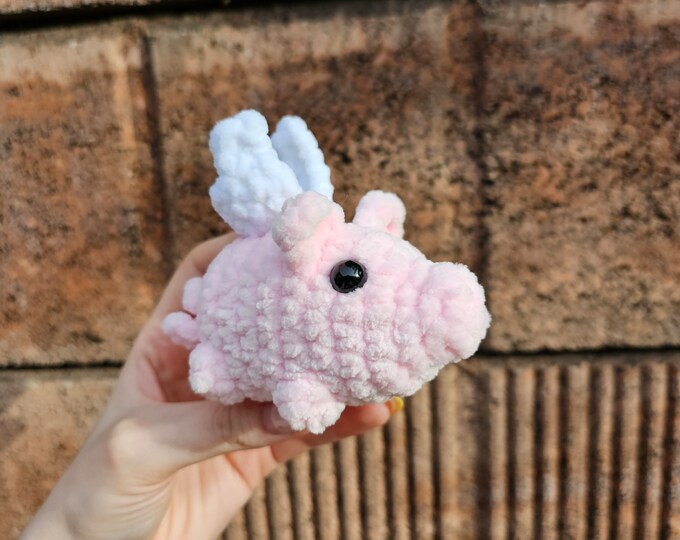 Flying Pig Crochet Mini Plushie - Stuffed Animal - Amigurumi - Crochet ...